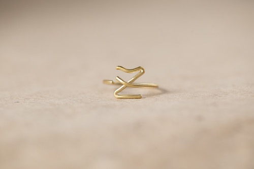 ChatterRing X-Z Brass ring | intzuitionjewelry