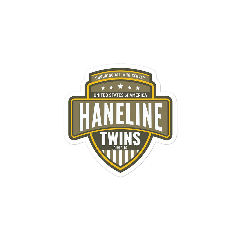 Haneline Twins Military Bubble-free stickers | Haneline Twins 1