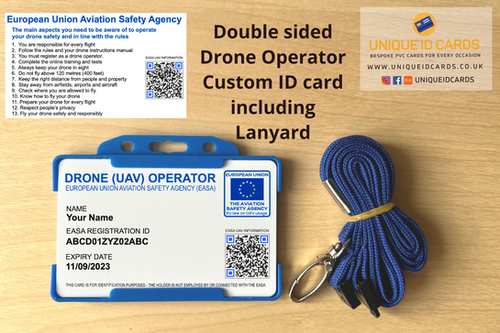 Drone UAV Europe Operator ID Card - EASA European Union Aviation Safety ...