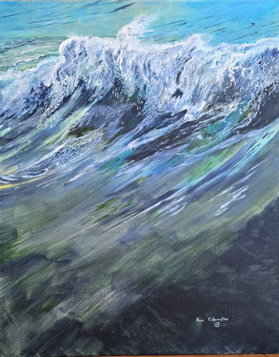Sheer Power | sea painting ;: acrylic sea painting by Ann Kilminster