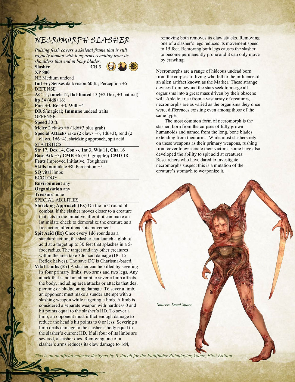 Monster Monday - Necromorph Slasher