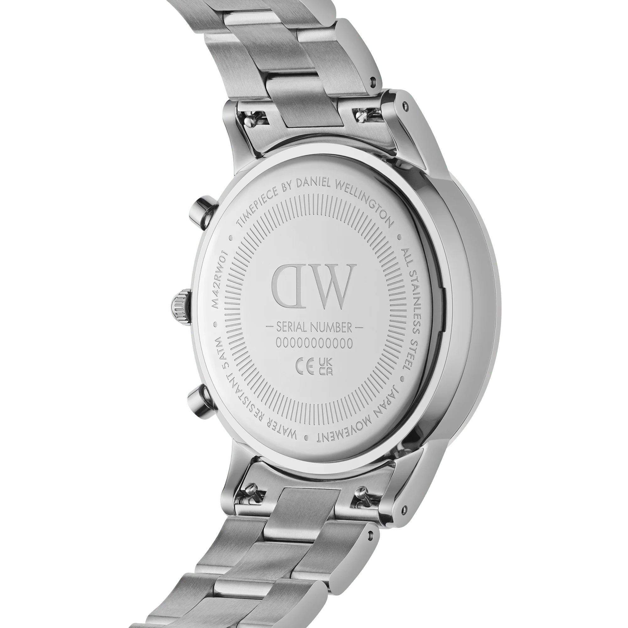 Daniel Wellington Iconic Chronograph Link Onyx Silver DW00100645 Watch ...