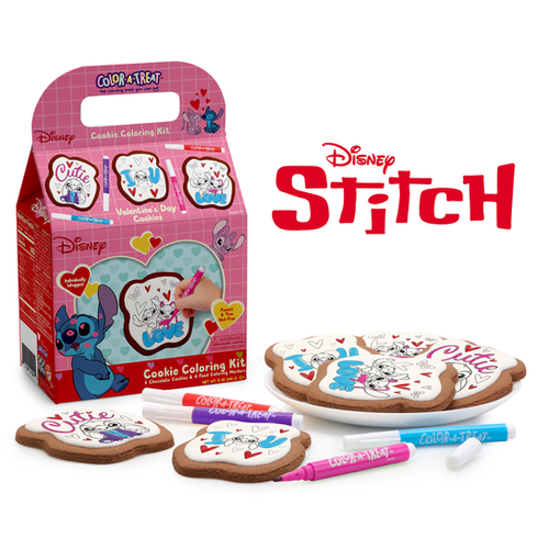Disney Stitch Valentines Color-a-Treat Cookie Coloring Kit | Corso's ...