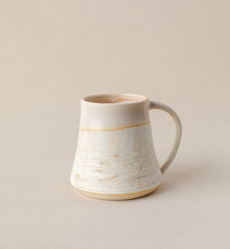 Colours Mugs - Cone Shape - White | Ovo Ceramic Studio