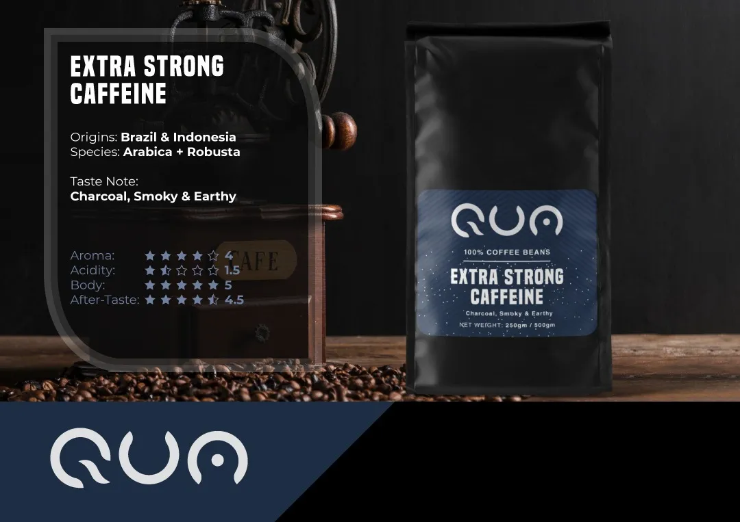 QUA - Extra Strong Caffeine Coffee Bean | QUA COFFEE