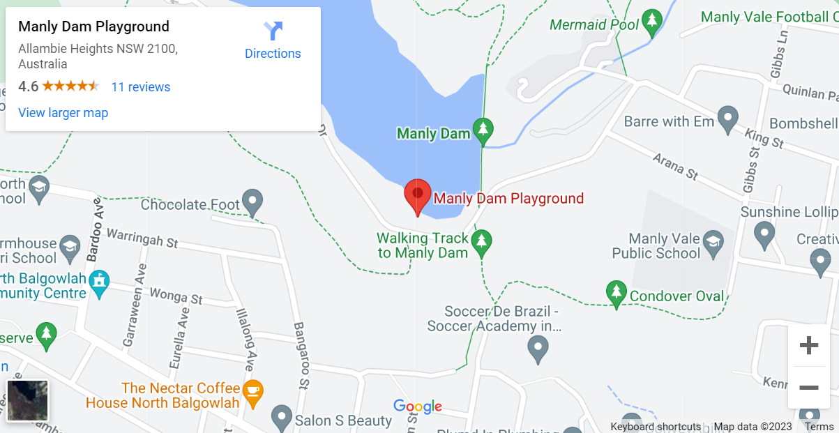 Manly Dam Playground | Manly 2095 Co