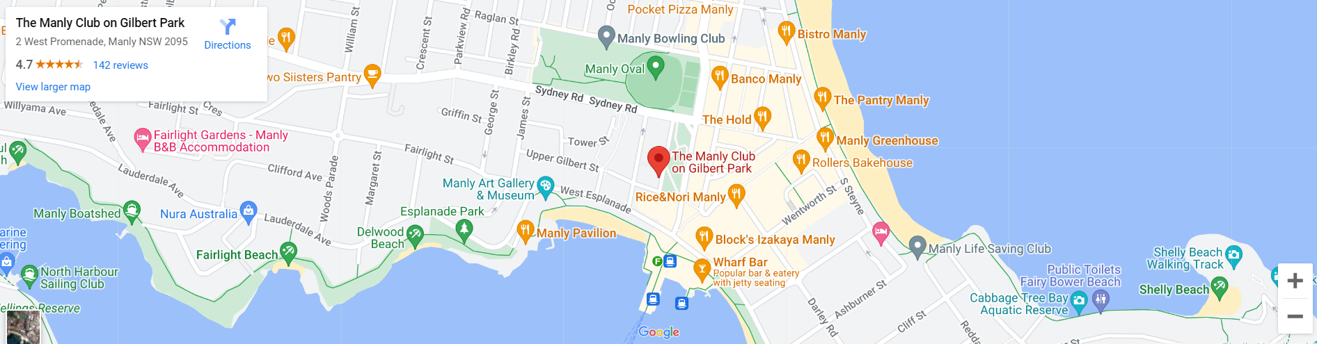 The Manly Club on Gilbert Park | Manly 2095 Co