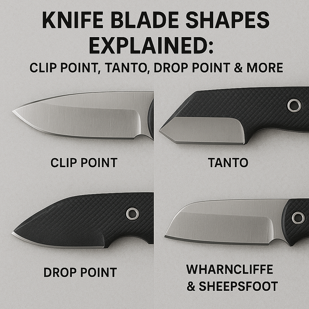 Knife Blade Shapes Explained: Clip Point, Tanto, Drop Point & More