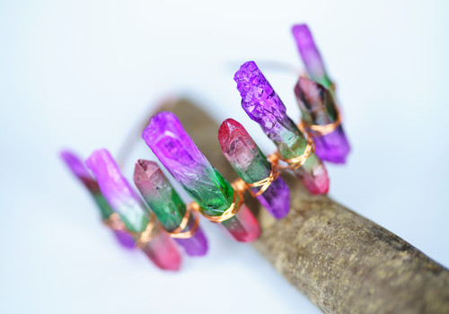 Watermelon Aura Quartz Tiara | Astra Gems