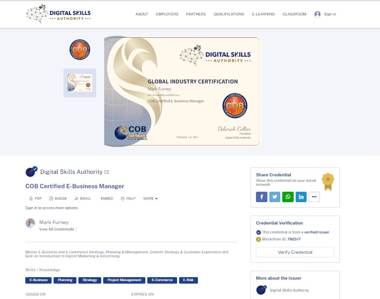 Launch of Digital Certificates and Badges