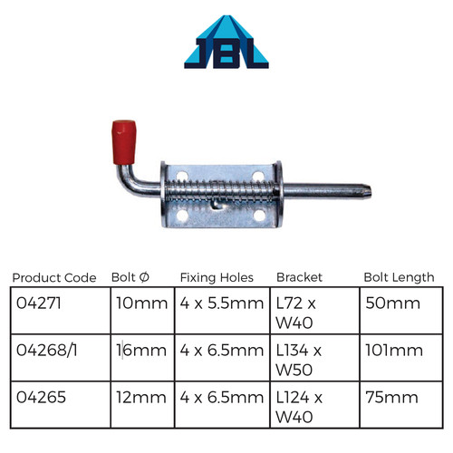 Spring Loaded Bolt | Jbcomponents