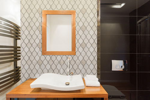 Lemon Crema Nouva Polished Marble Waterjet Mosaic Tile | artemisusa