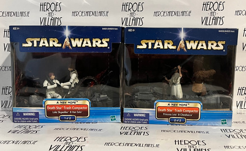 STAR WARS 3 3/4” SAGA ANH DEATH STAR TRASH COMPACTOR SET 1 + 2 (HASBRO ...