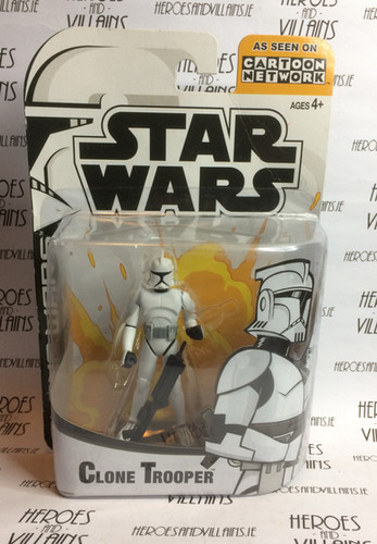 STAR WARS 3 3/4" CARTOON NETWORK CLONE WARS CLONE TROOPER (HASBRO 2003 ...