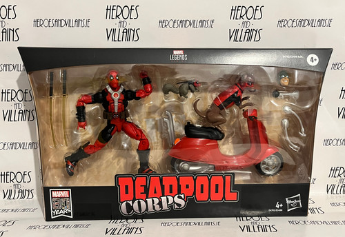 MARVEL LEGENDS DEADPOOL CORPS SCOOTER WITH DEADPOOL, DOGPOOL AND SQUI ...