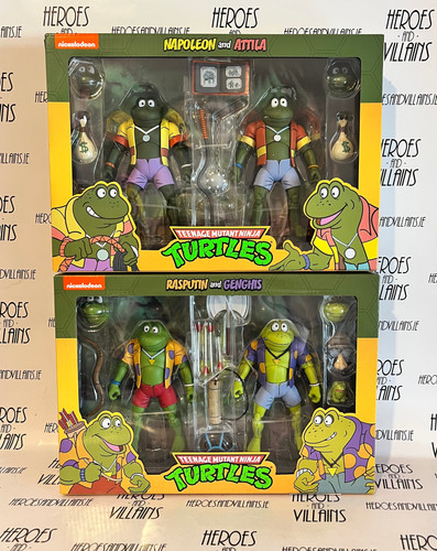 TEENAGE MUTANT NINJA TURTLES CARTOON PUNK FROGS SET OF 4 (NECA 2021 ...