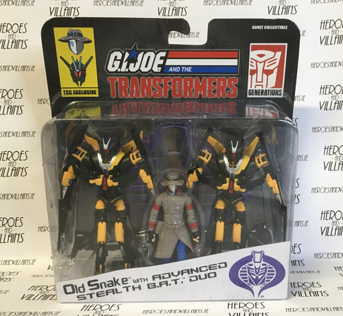 TRANSFORMERS GI JOE TFCC EXCLUSIVE OLD SNAKE AND ADVANCED STEALTH B.A.T ...