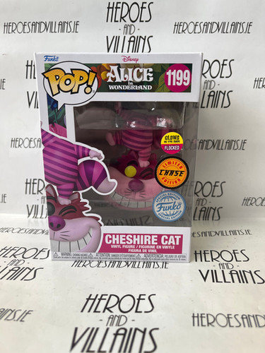POP! DISNEY 1199 ALICE IN WONDERLAND CHESHIRE CAT FLOCKED GITD CHASE ...