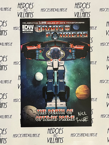 TRANSFORMERS DEATH OF OPTIMUS PRIME ONE SHOT VARIANT COVER B- SIGNED BY ...