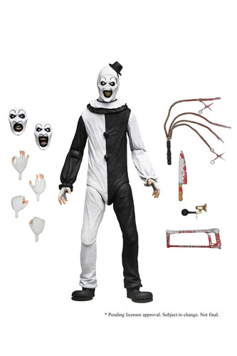 PRE-ORDER: TERRIFIER 1/4 ART THE CLOWN (NECA 2026) | Heroes and Villains