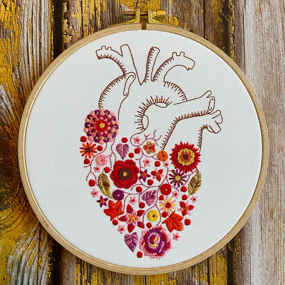 Embroidery Pattern PDF - Floral Heart | Juniper Forest