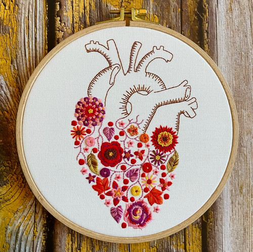 Embroidery Pattern PDF - Floral Heart | Juniper Forest