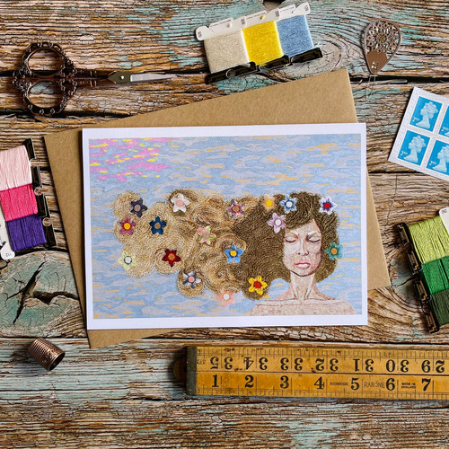 Greetings Card - Mother Nature | Juniper Forest Embroidery