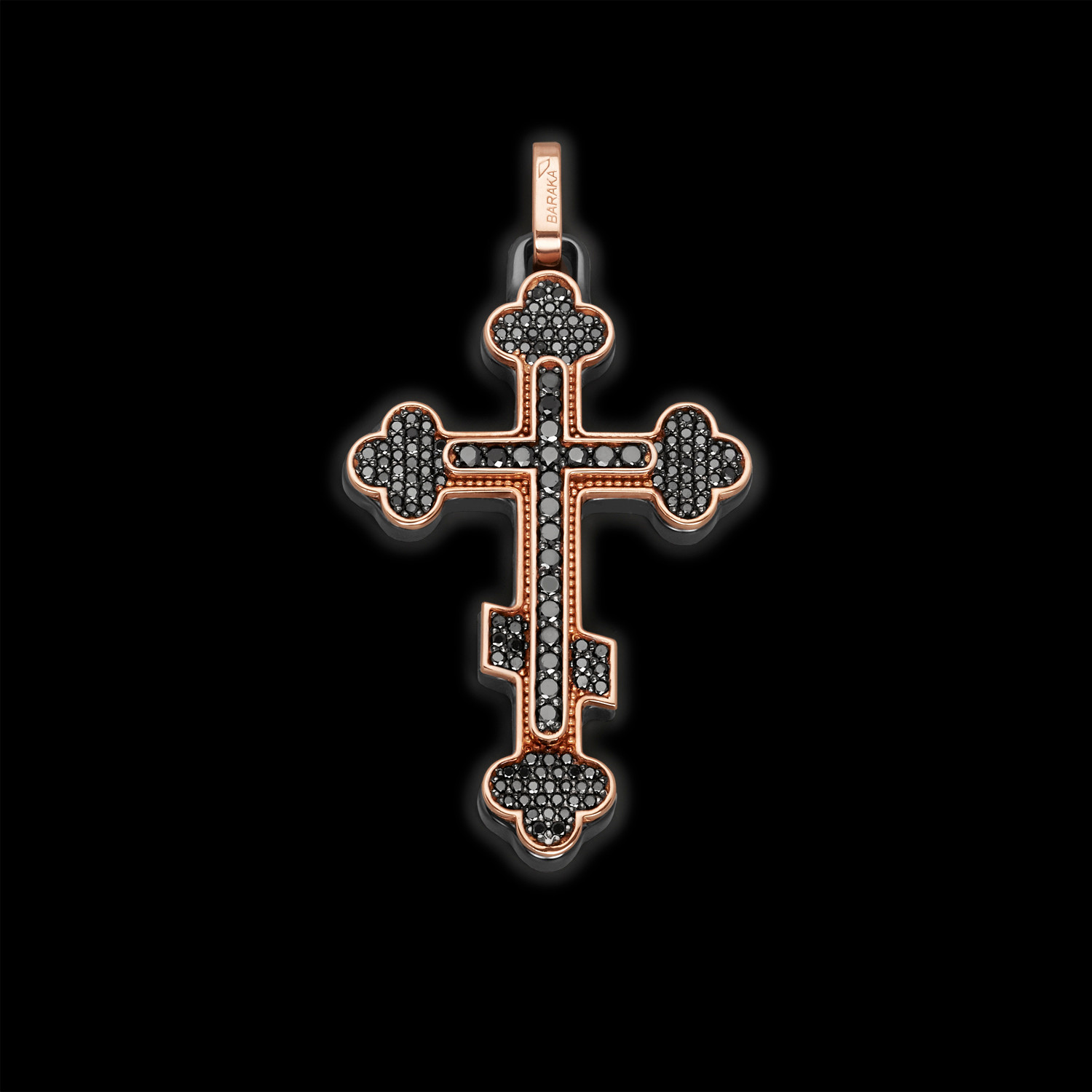 Men's Gold and Hi Tech Ceramic Cross Pendant | Barakà - Luxury Jewelry ...