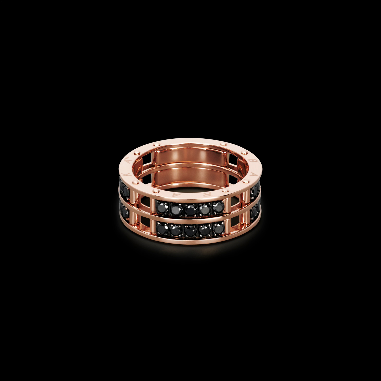 Men's Ring in Gold and Black Diamonds | Barakà - Men's Luxury Jewelry ...