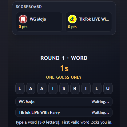 TikTok LIVE Countdown Clash - TikFinity Widget For Windows (Interactive ...