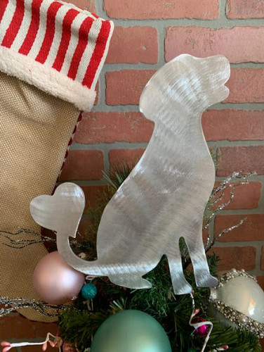 Labrador Retriever, with Heart, Sitting, Dog, Christmas Tree Topper ...