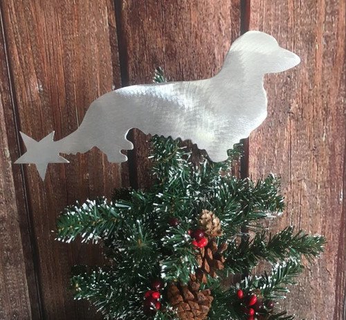Dachshund, Long Haired, Weiner Dog, Star 2, Christmas Tree Topper ...