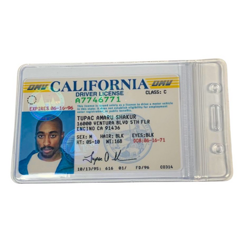 Tupac Holographic California Drivers License Card Badge | NHHM Official ...
