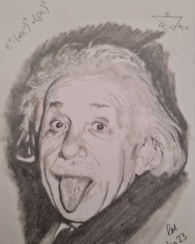 A5 Sketch of Albert Einstein | Ruddy Muddy Art