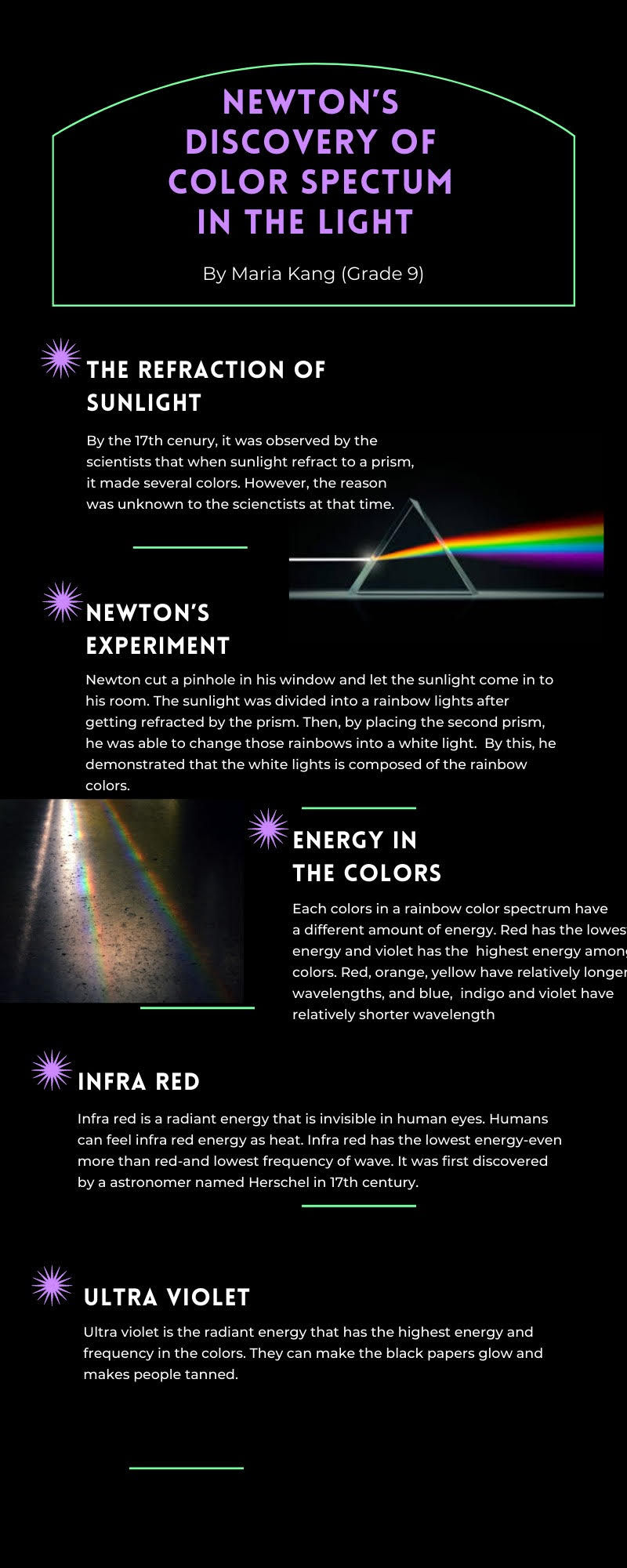 [Infographic] Newton's Discovery of Color Spectrum in the Light by ...