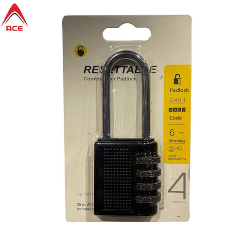 4 Digits Resettable Pad Lock 40MM *LONG* | Koh Khang Hin Tradin