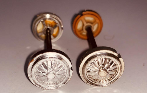 CIRCUIT 24 Lot de 2 axes avant avec jantes chrome TBE | Boutique Circuit 24