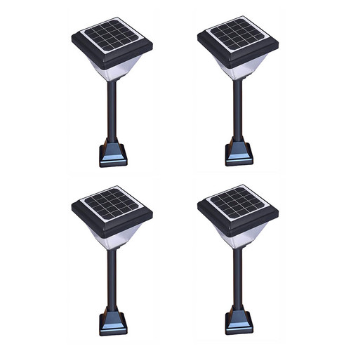 Kit 4 Poste Solar Jardim 40 cm RGB 100 Lúmens IP5 | luminariasolar