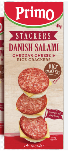 Primo Stackers Salami Rice Cheese & Crackers 45g | Butterfields RBWH
