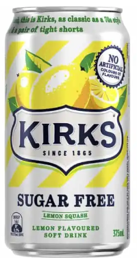 Kirks Sugar Free Lemon Squash Can 375ml | Butterfields RBWH