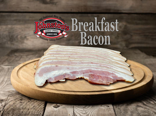 Smoked Breakfast Bacon Rind On | Johnston's Market