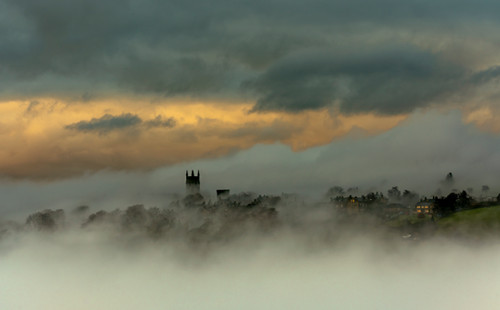The hilltop village of Heptonstall and its churches: Fine Art Print | A ...