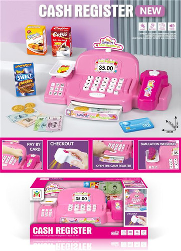 BA0165 Bxd Pink Cash Register with Light | Caledon Wholesalers