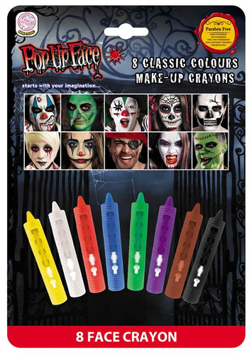 GI0186 Carded Crayon Face Paint 8 Pcs | Caledon Wholesalers