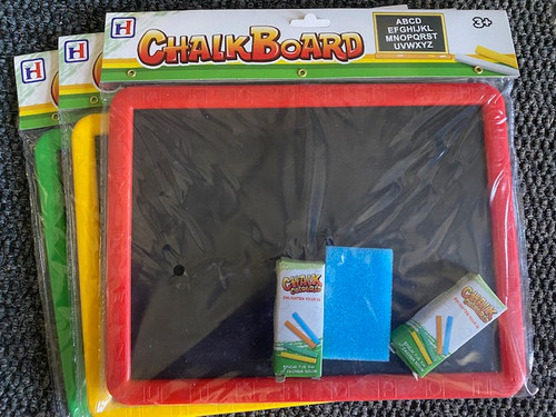 ST0083 Pbh Chalk Board Double Sided 36x32cm ASST | Caledon Wholesalers