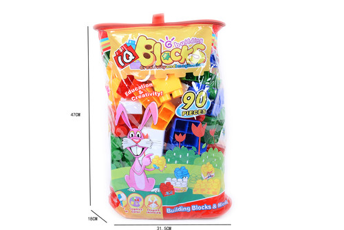 BA0059 Building Jumbo blocks 90pce in Bag 47CM | Caledon Wholesalers