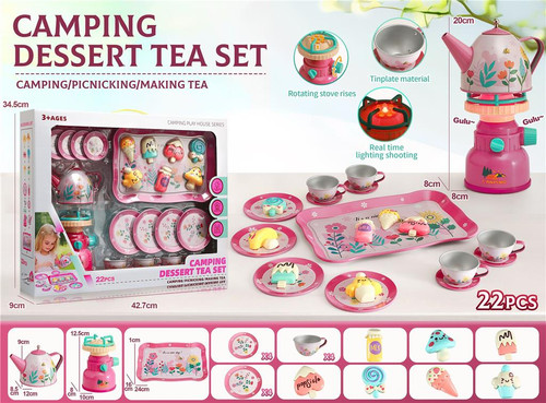 HO0122 Bxd Camping Metal Tea set 22pcs | Caledon Wholesalers