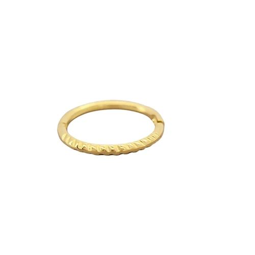 9ct Yellow Gold Hinged Ring with Twist Texture – 8mm | Links Fine Jewellery