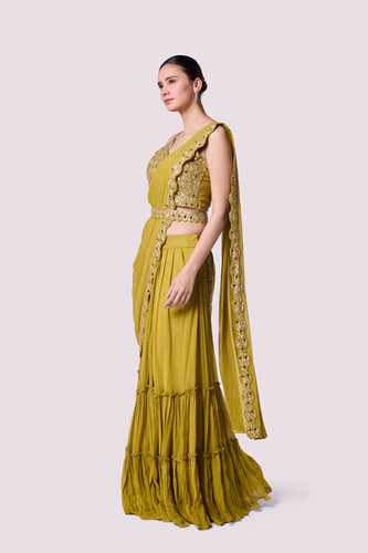 Pre Drape Saree. | Mohini