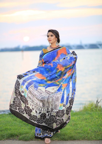 Batik Pure Silk - Taj Mahal | Mohini